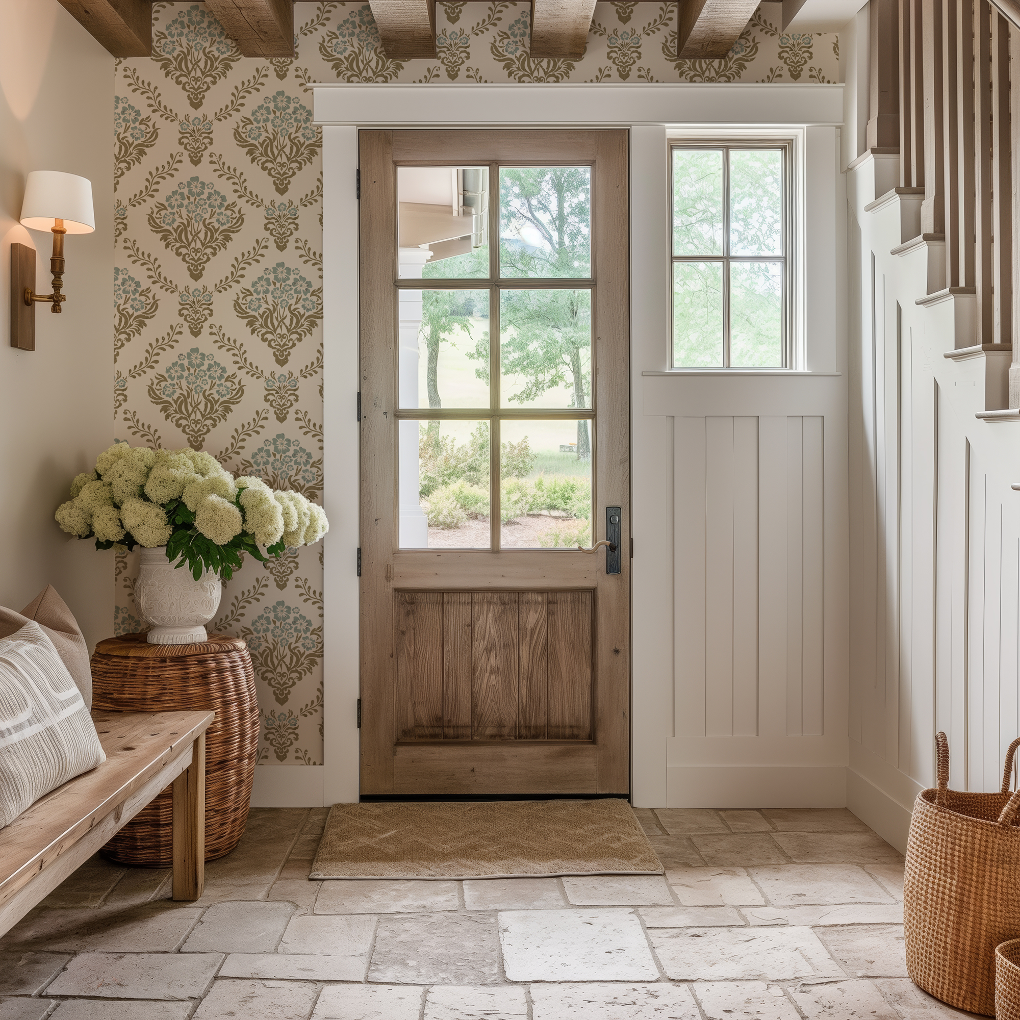 Maisie | Vintage Pastel Floral Wallpaper by Claret & Key